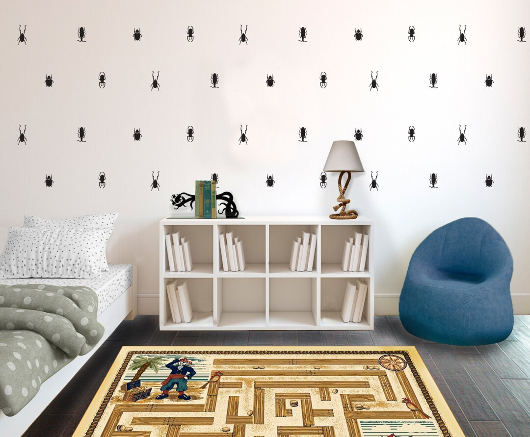 Bug Repeatable Wall Pattern Decal - Wall Decal Custom Vinyl Art Sticker ...