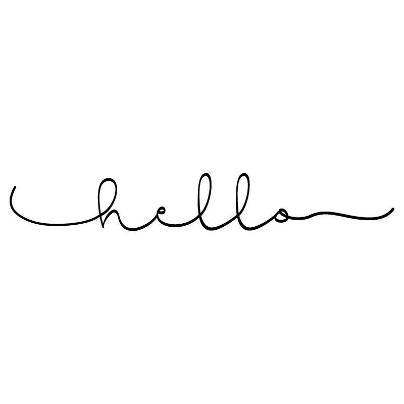 Hello Simple Script Typographic Quote Friendly Welcoming | Etsy