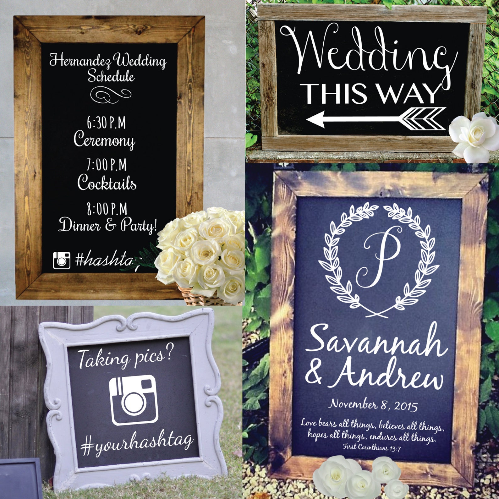 Customized Wedding Signs Typography Wall Decal Custom Vinyl - Etsy