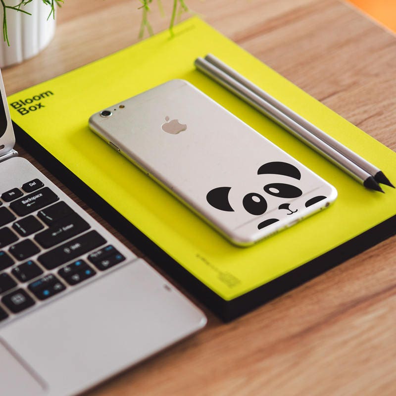 Little Peeking Panda Face Decal Panda Bear Sticker Vinyl | Etsy