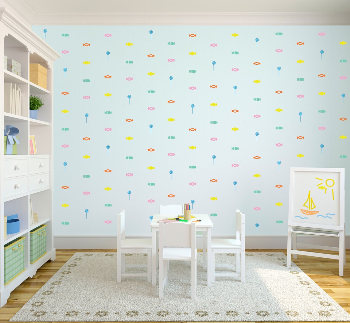 Candy Tiny Wall Pattern Decal Pattern Design Wall Decal - Etsy