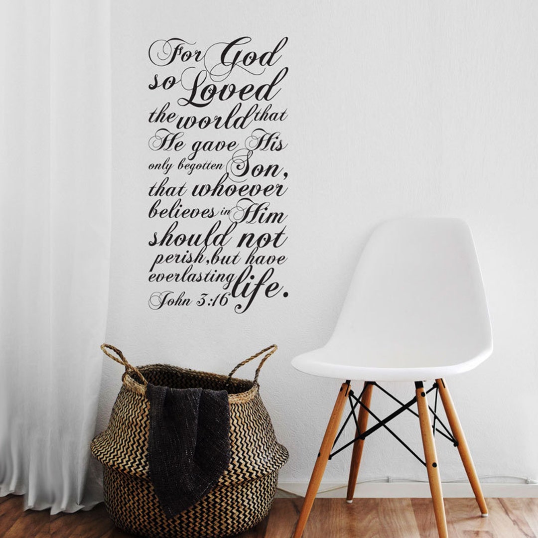 John 3:16 Bible Verse Quote for God so Loved the World - Book of John ...