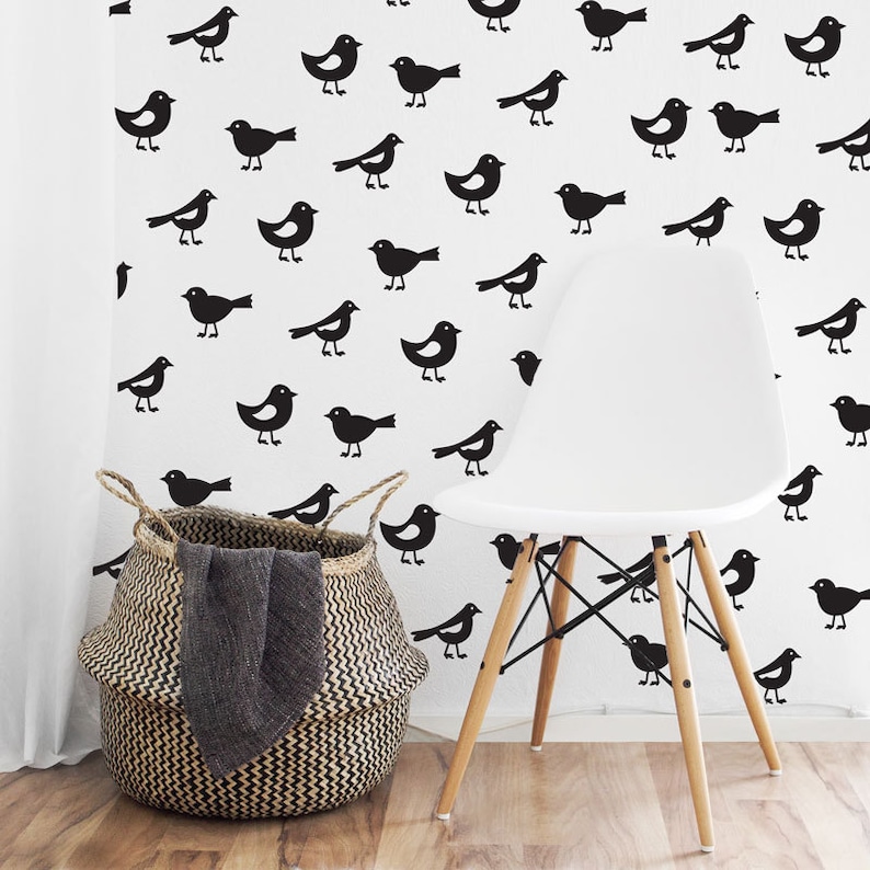 Bird Pattern Decal Repeatable Wall Decal Custom Vinyl Art - Etsy
