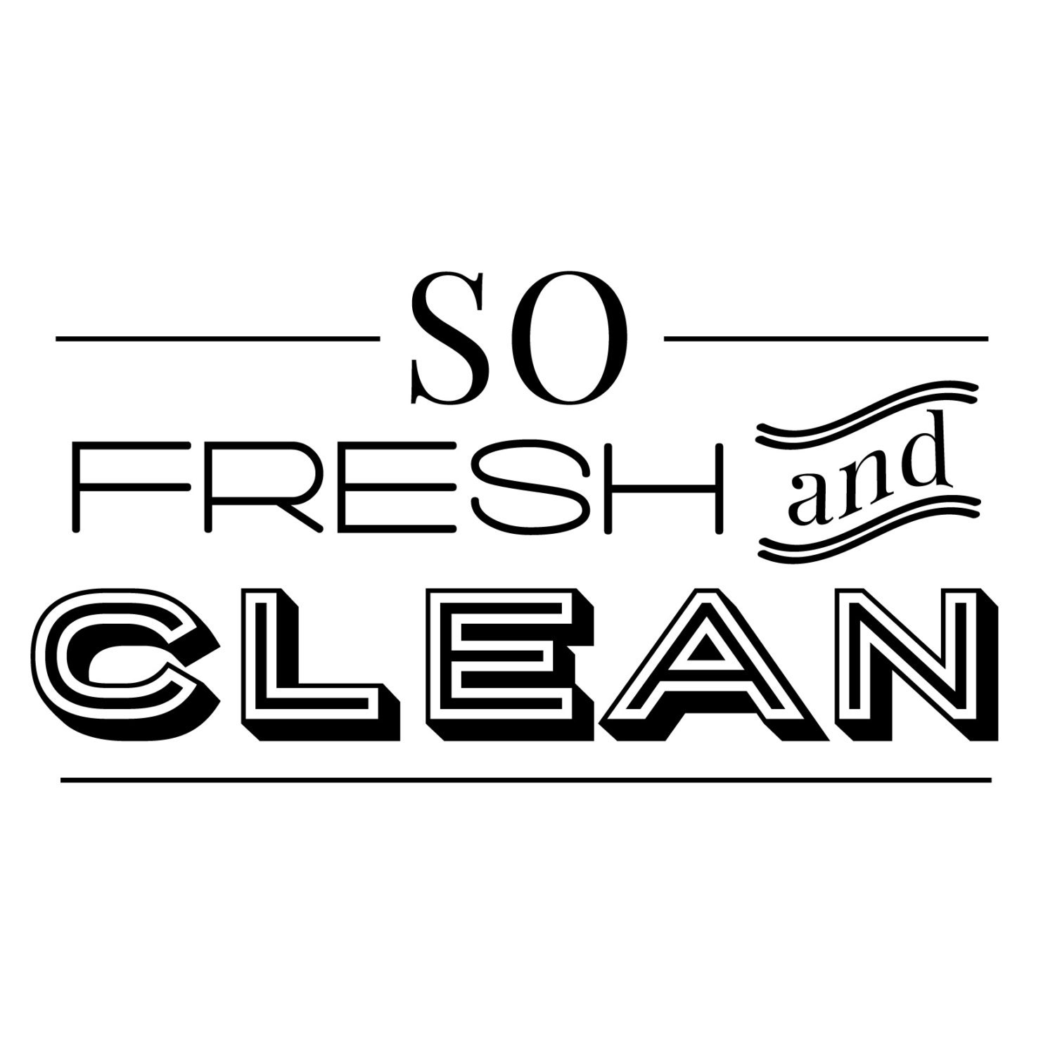 So Fresh and Clean Quote Wall Decal Custom Vinyl Art - Etsy