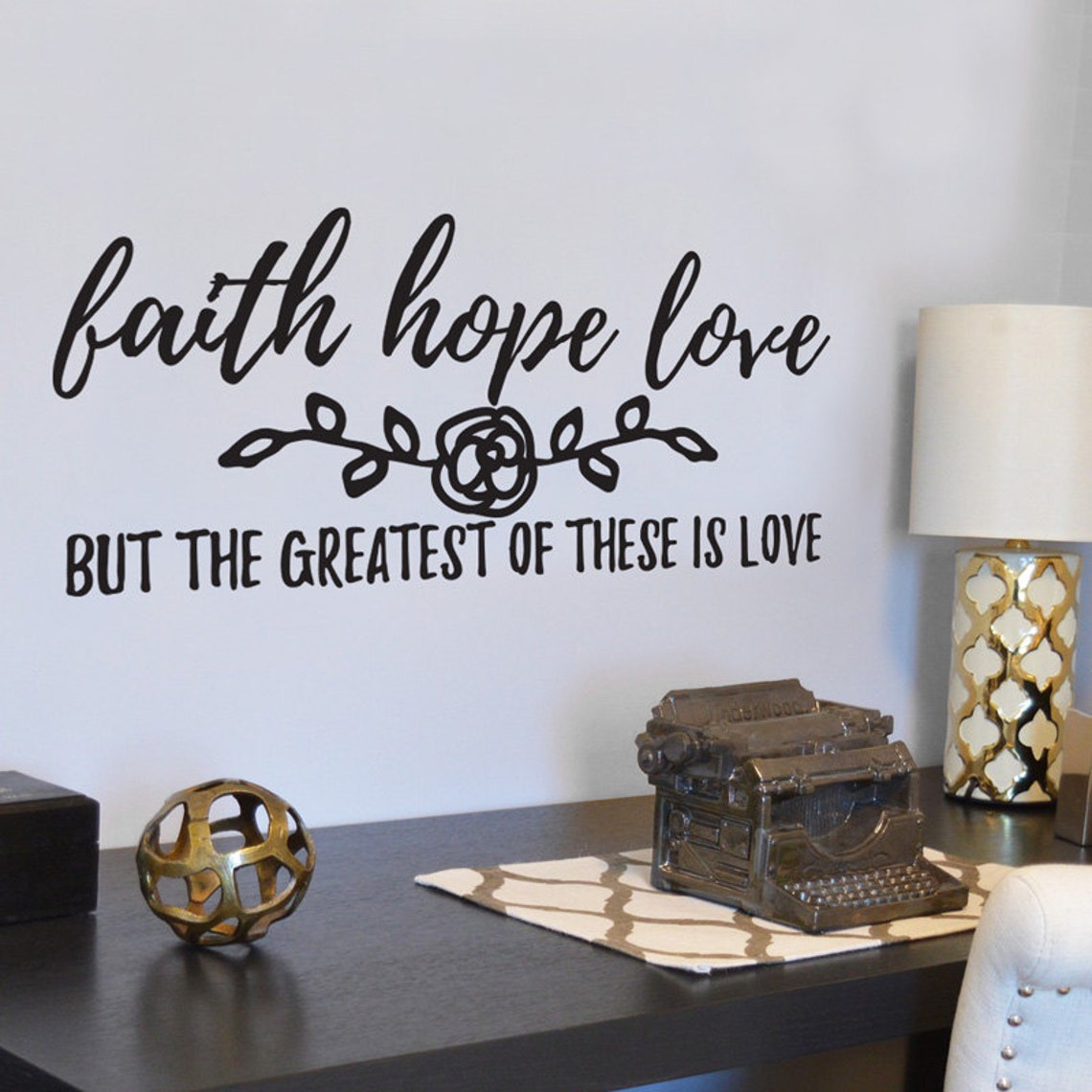 Faith Hope Love the Greatest of These is Love Verse 1 | Etsy