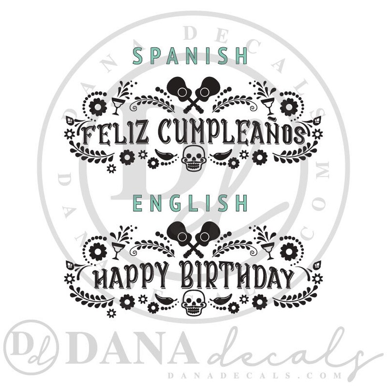 Feliz Cumpleaños Happy Birthday Wall Decal Sign Festive - Etsy