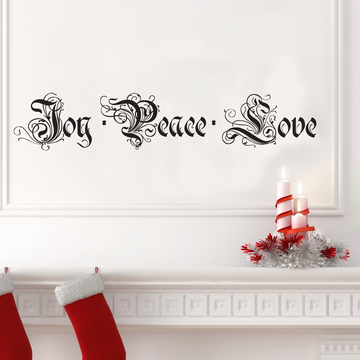 Peace Joy Love Quote Wall Decal Custom Chalkboard Vinyl Art - Etsy