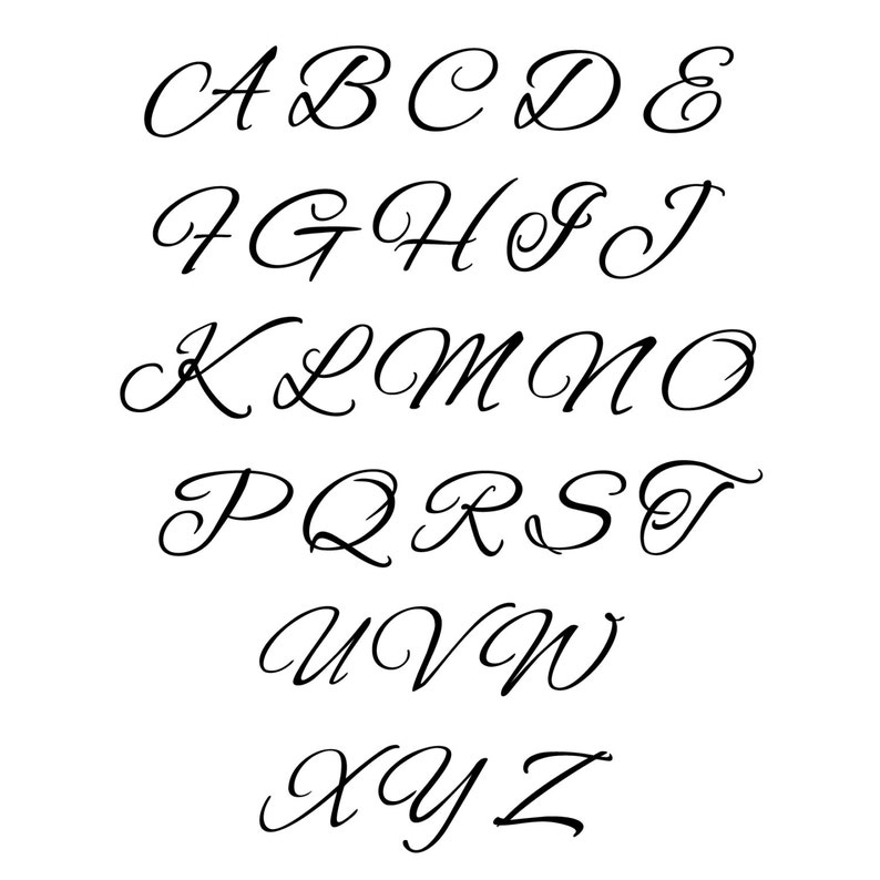 Solid Script Circle Monogram Wall Decal Custom Vinyl Art | Etsy