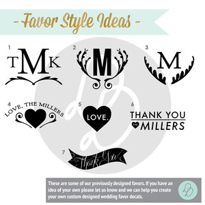 Create Your Own Custom Wedding Labels Favors Personalized - Wall Decal ...