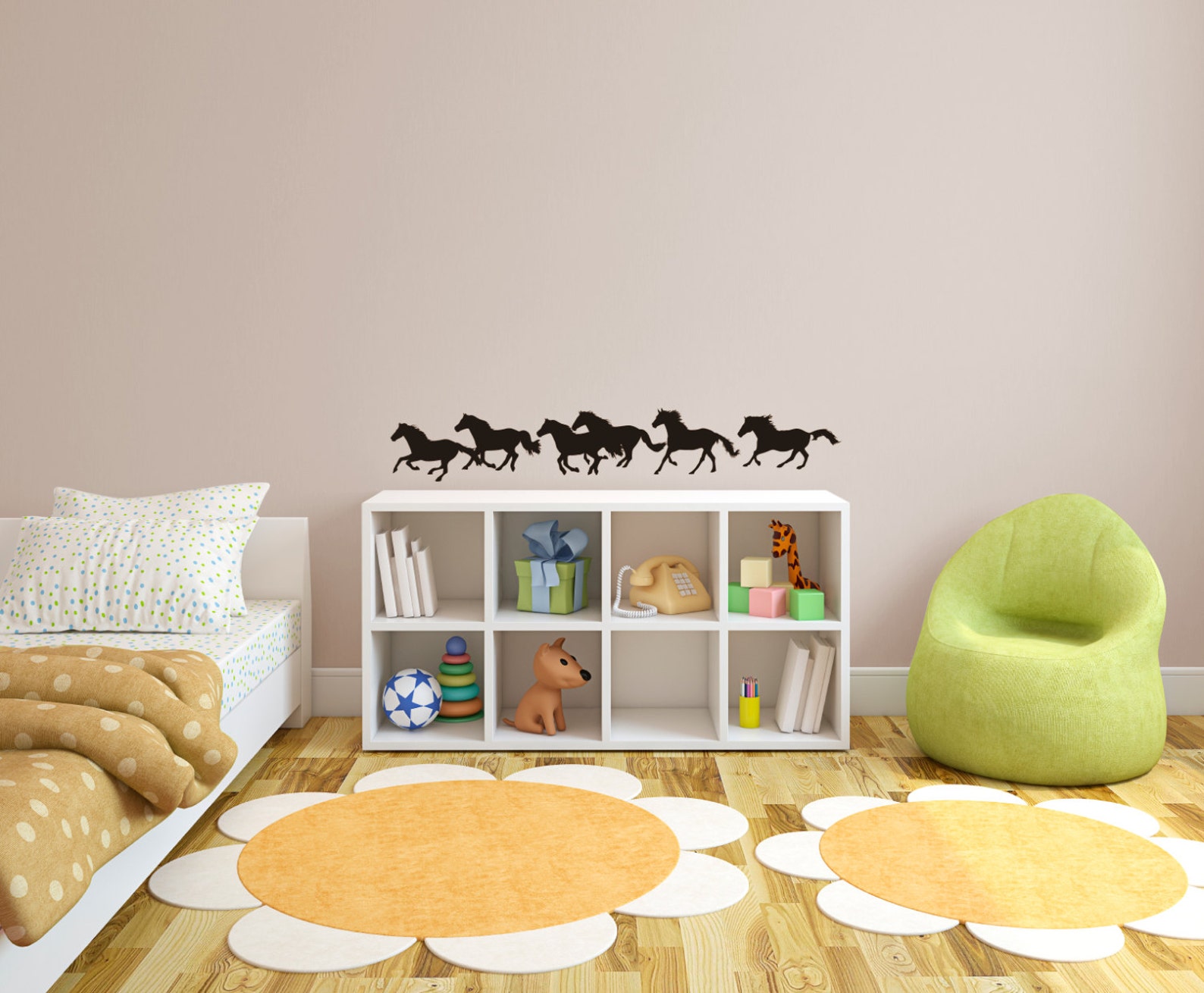 Running Horses Large Animal Wall Decal Wall Decal Custom Vinyl Art ...