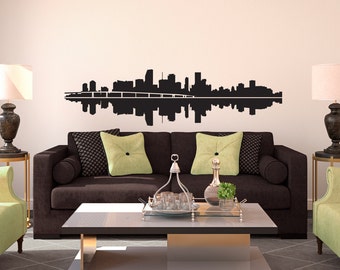 Custom Skyline Under Window Blinds Wall Decal Custom Vinyl - Etsy