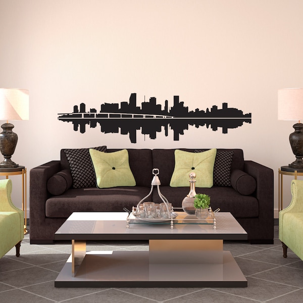 Skyline Wall Sticker - Etsy