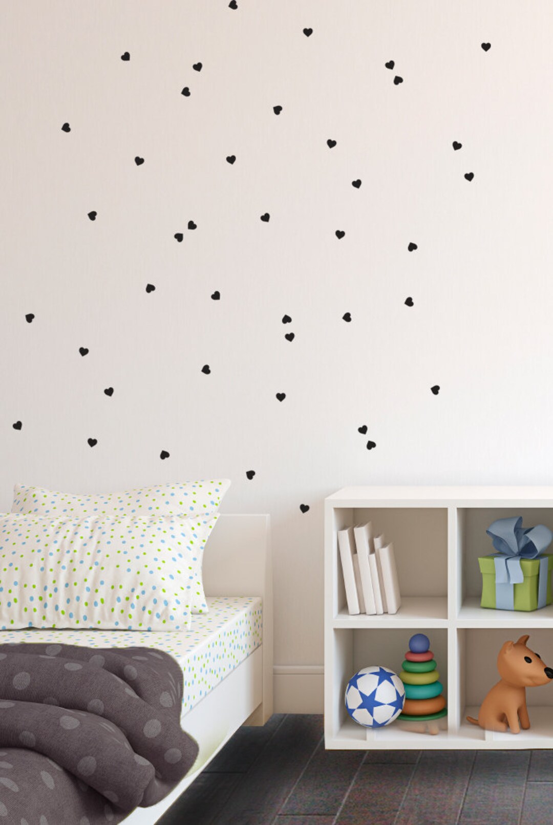 Little Hearts Tiny Wall Decal Pattern - Tiny Hearts - Wall Decal Custom ...