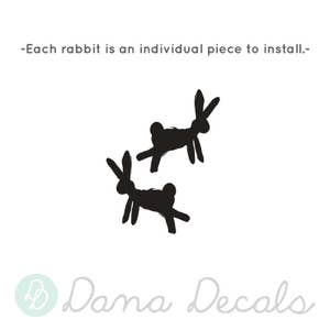 Leaping Rabbits Vinyl Wall Decal Pattern -jumping Bunnies Pattern ...
