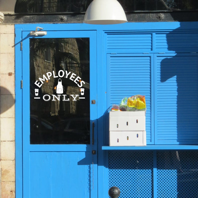 Employees Only Coffee Shop/ Bakery Business Sign Modern | Etsy