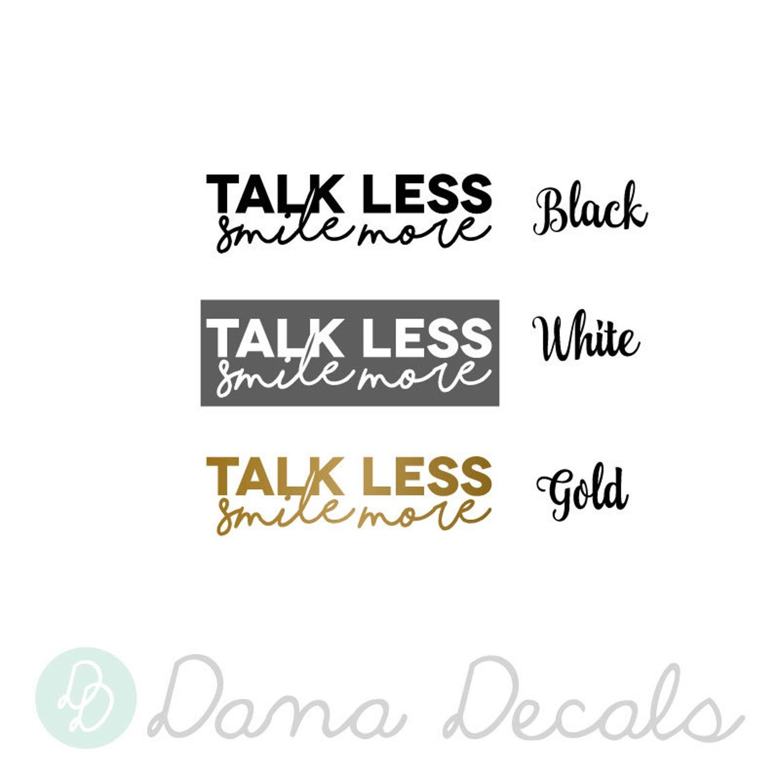 Talk Less Smile More - Aaron Burr Musical Quote Vinyl Decal for Laptops ...