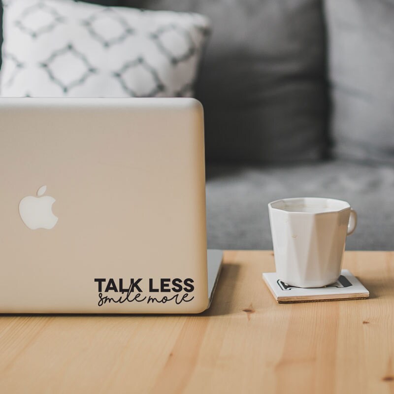 Talk Less Smile More - Aaron Burr Musical Quote Vinyl Decal for Laptops ...