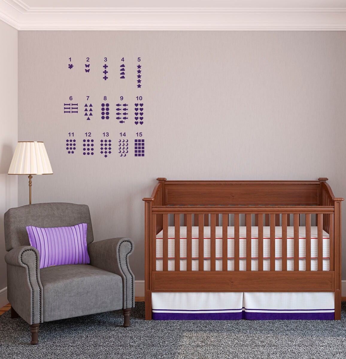 Number Chart Wall Decal Custom Vinyl Art Stickers for | Etsy