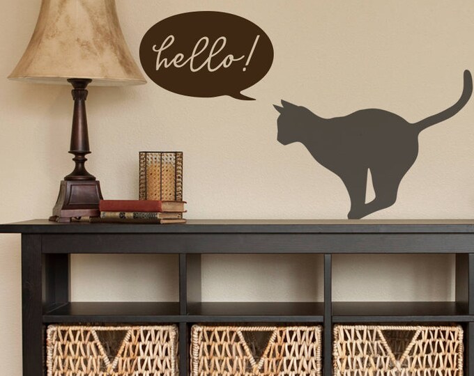 Hello ! Word Bubble - Vinyl Wall Decal - Window Decal - Wall Art - 55 ...