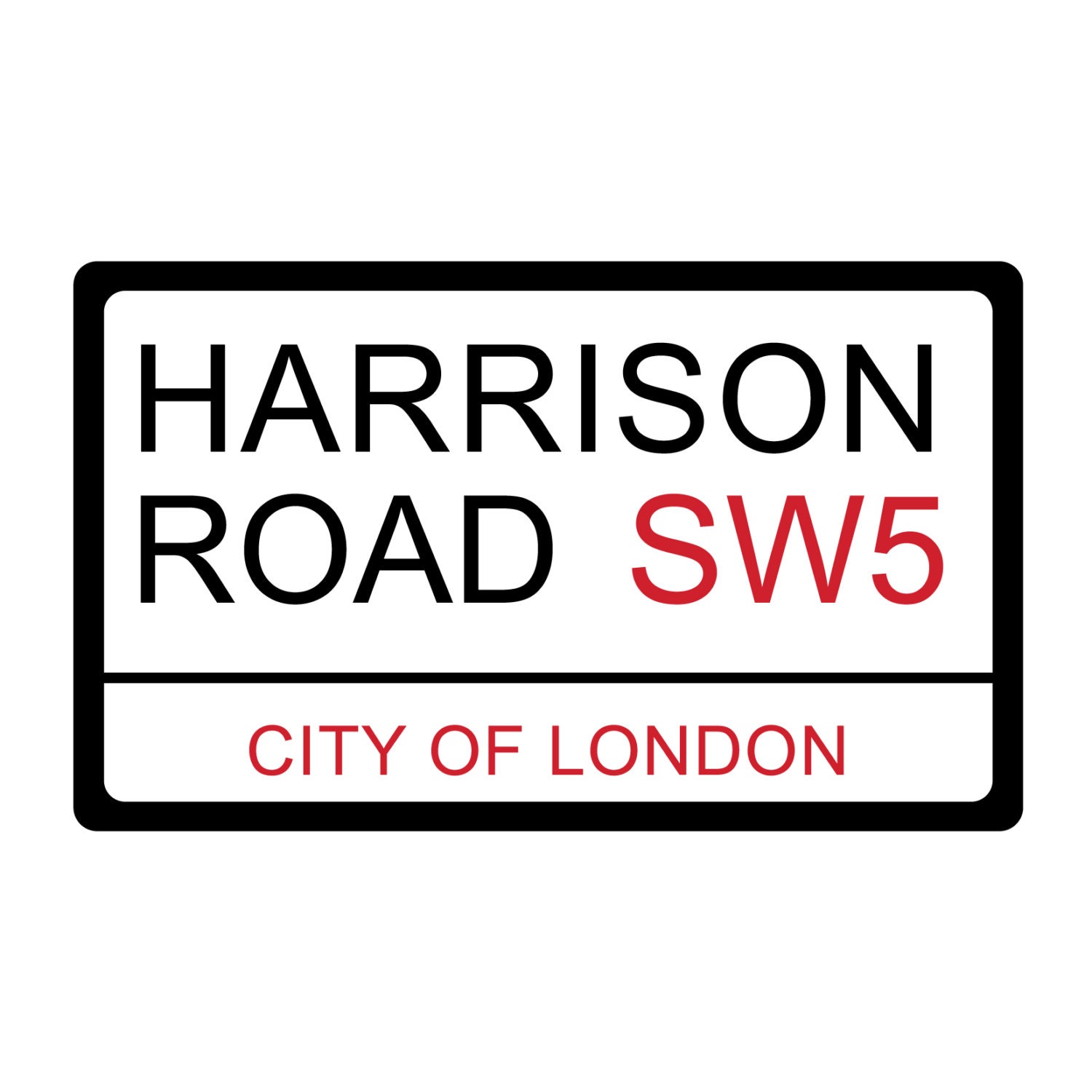 Personalized London Street Road Sign - Wall Decal Custom Vinyl Art ...