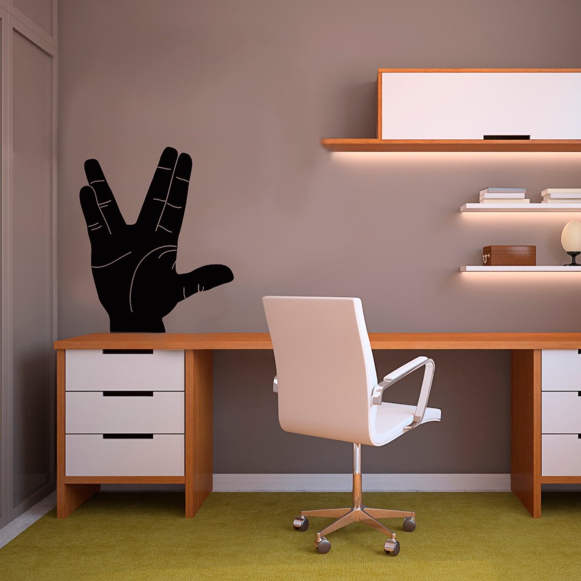 Live Long and Prosper Hand Sign Silhouette Wall Decal Custom - Etsy