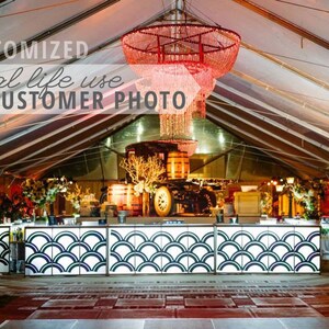 Art Deco Scallop Pattern Decal Wall Decal Custom Vinyl Art Stickers for ...