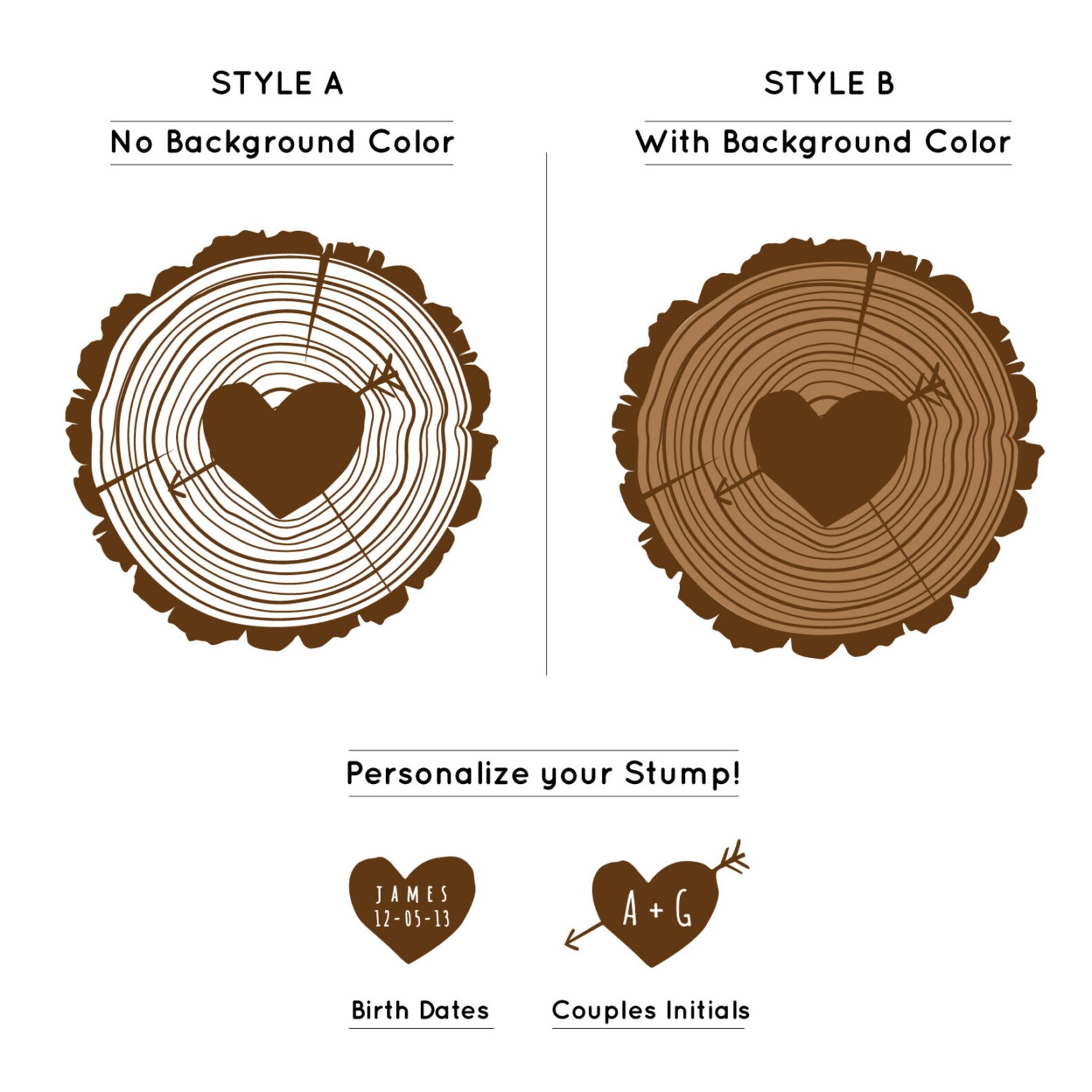 Personalized Carved Tree Stump Wall Decal Custom Vinyl Art - Etsy