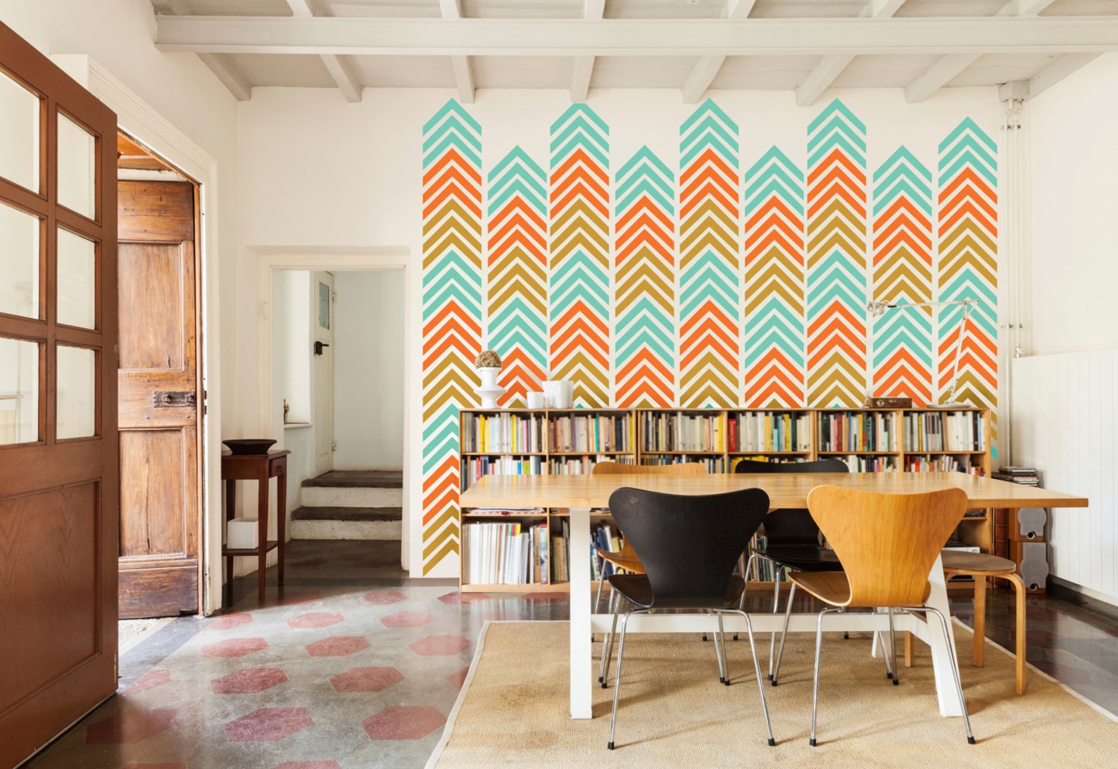 Chevron Arrow Wall Pattern - Wall Decal Custom Vinyl Art Stickers - Etsy