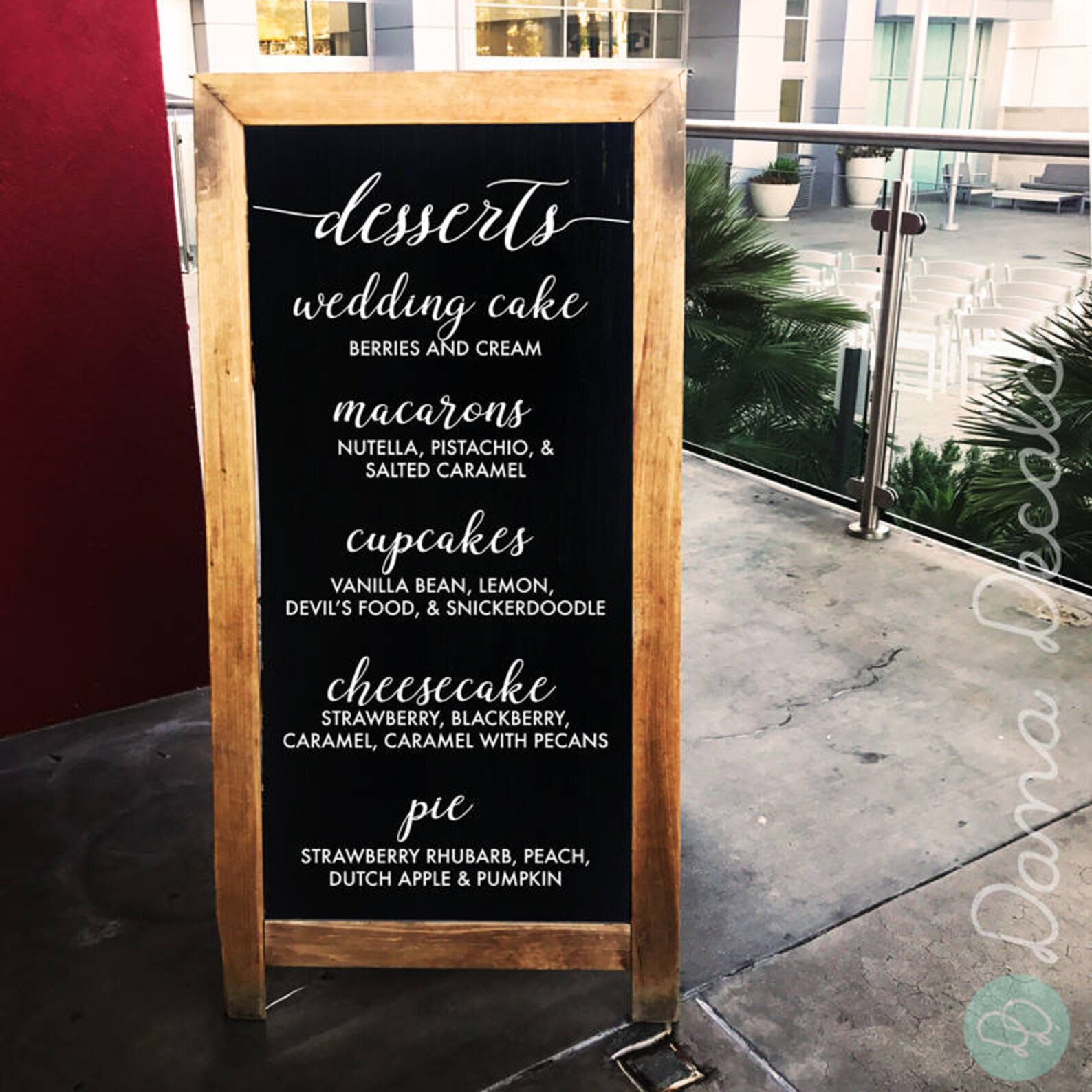 Simple Customized Elegant Wedding Menu Decal -wall Custom Vinyl ...