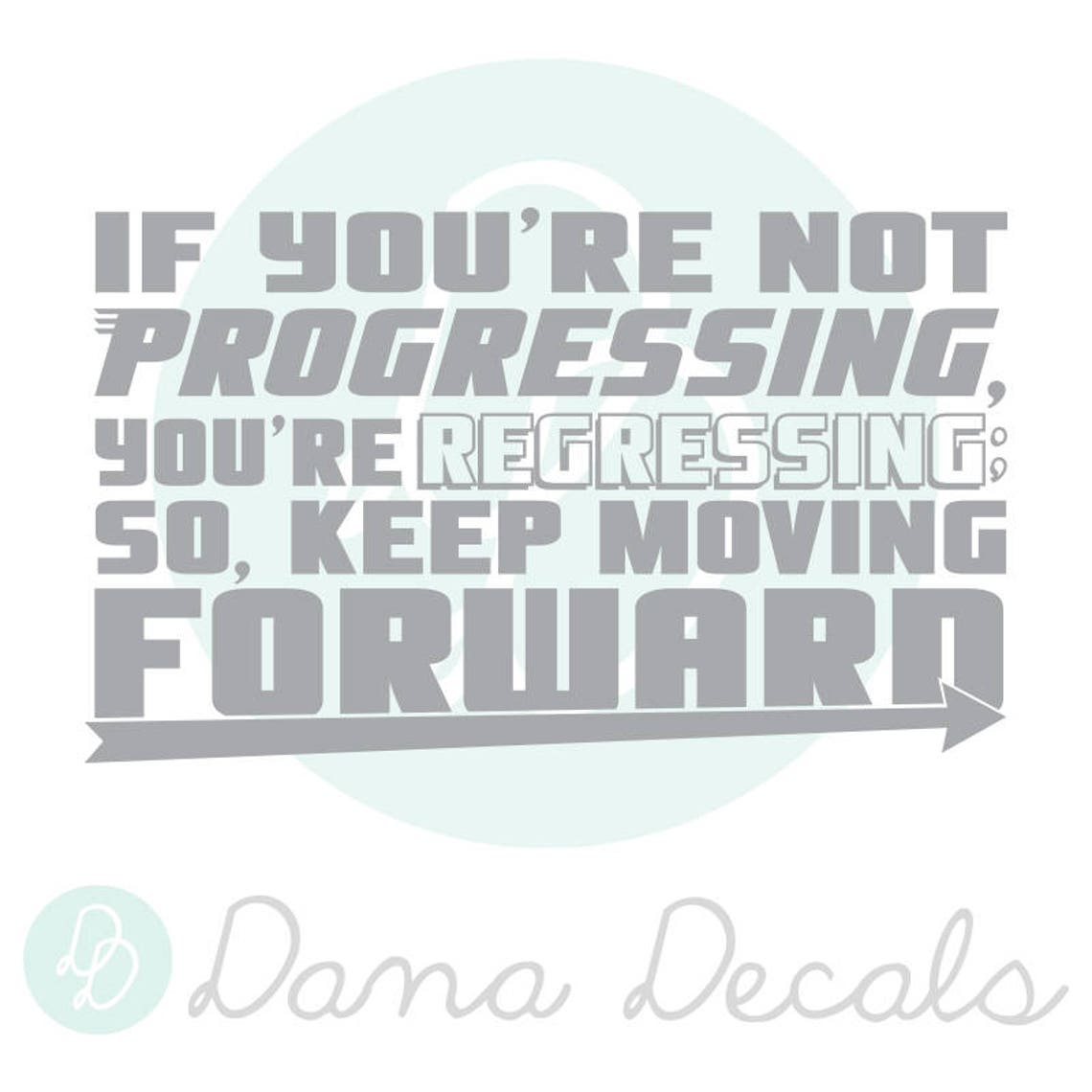 Keep Moving Forward Quote Vinyl Wall Decal Art Sticker Decor | Etsy