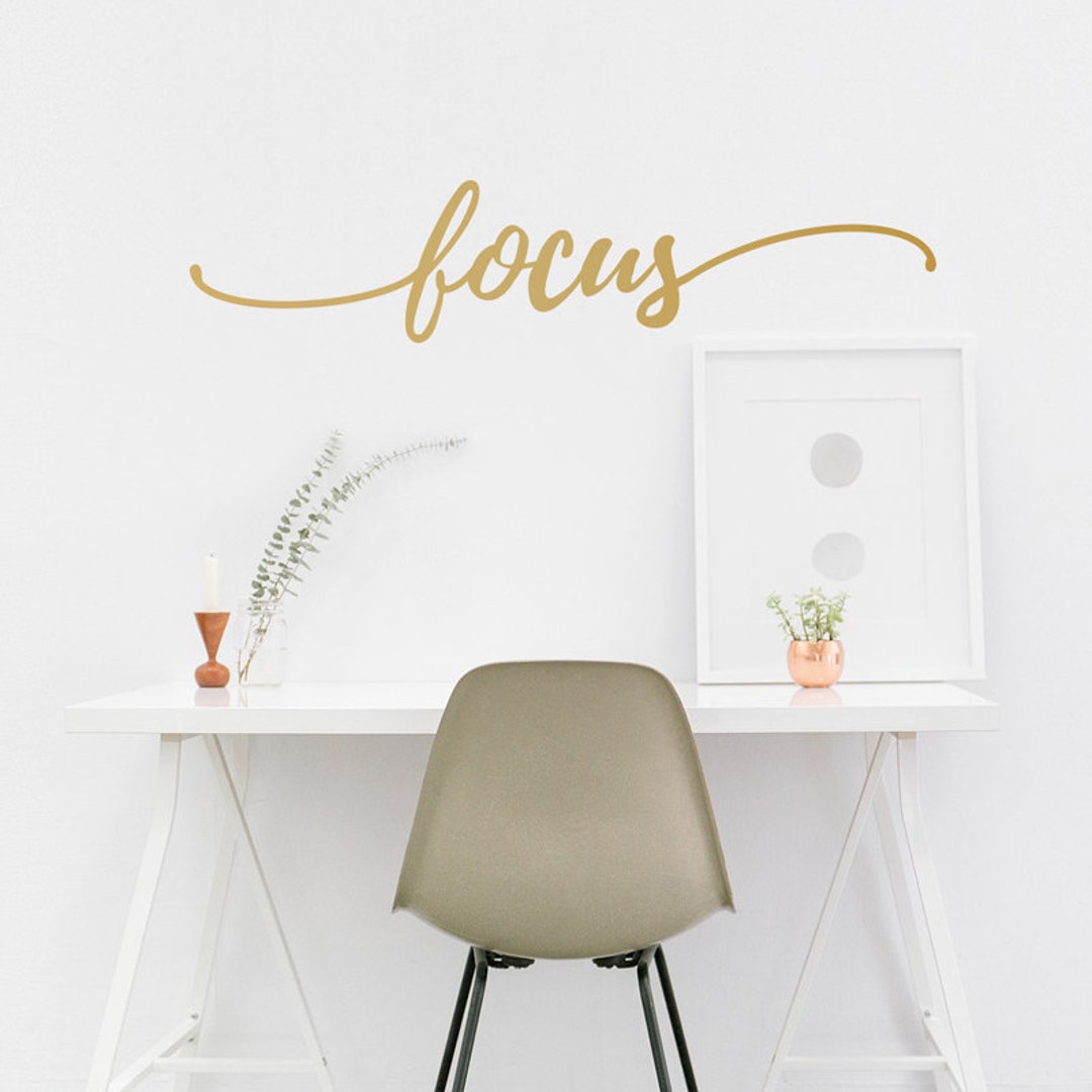 Focus Quote Decal - Typographic Inspirational Motivational - Wall Decal ...