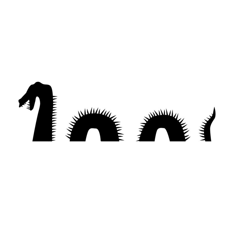 Loch Ness Monster Silhouette Vinyl Wall Art Decal Custom - Etsy