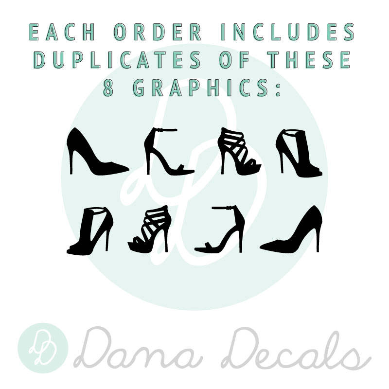 High Heels Shoe Pattern - Wall Decal Custom Vinyl Fashion Pattern ...