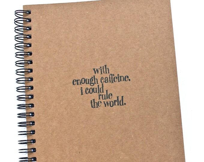 Funny Coffee Notebook Caffeine Journal With Enough Caffeine I - Etsy
