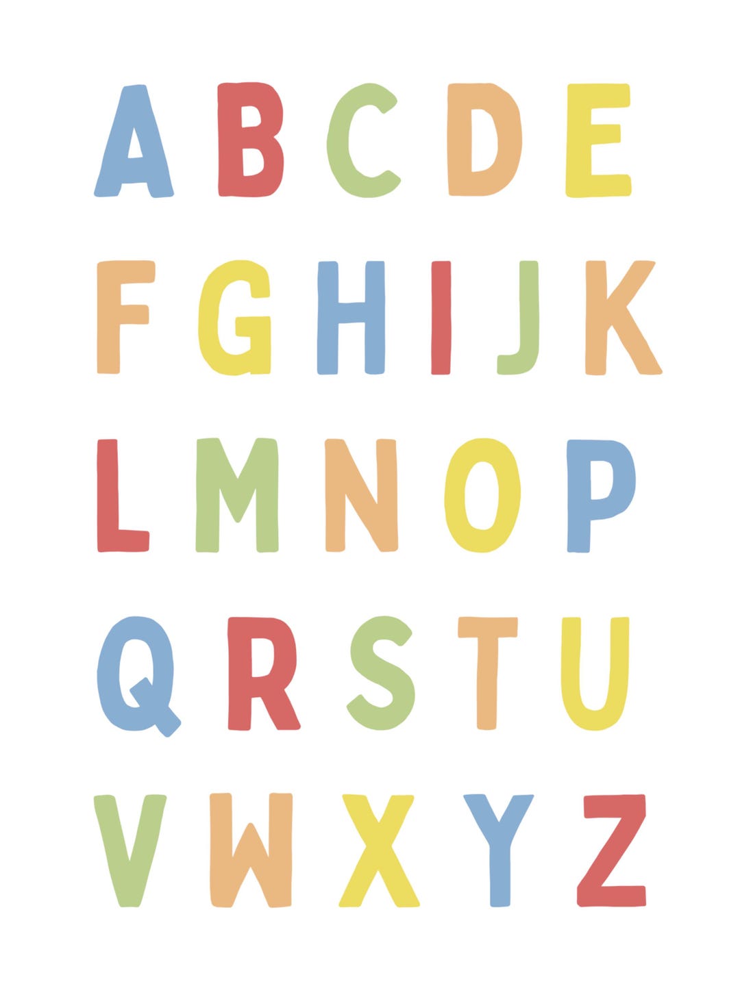 Educational Poster for Children to Learn the Alphabet. - Etsy