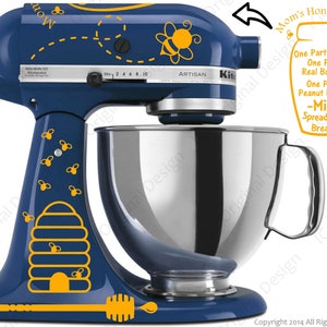 Honey Bee Decal Kit - YOUR COLOR CHOICE - for Your Kitchen Stand Mixer ...