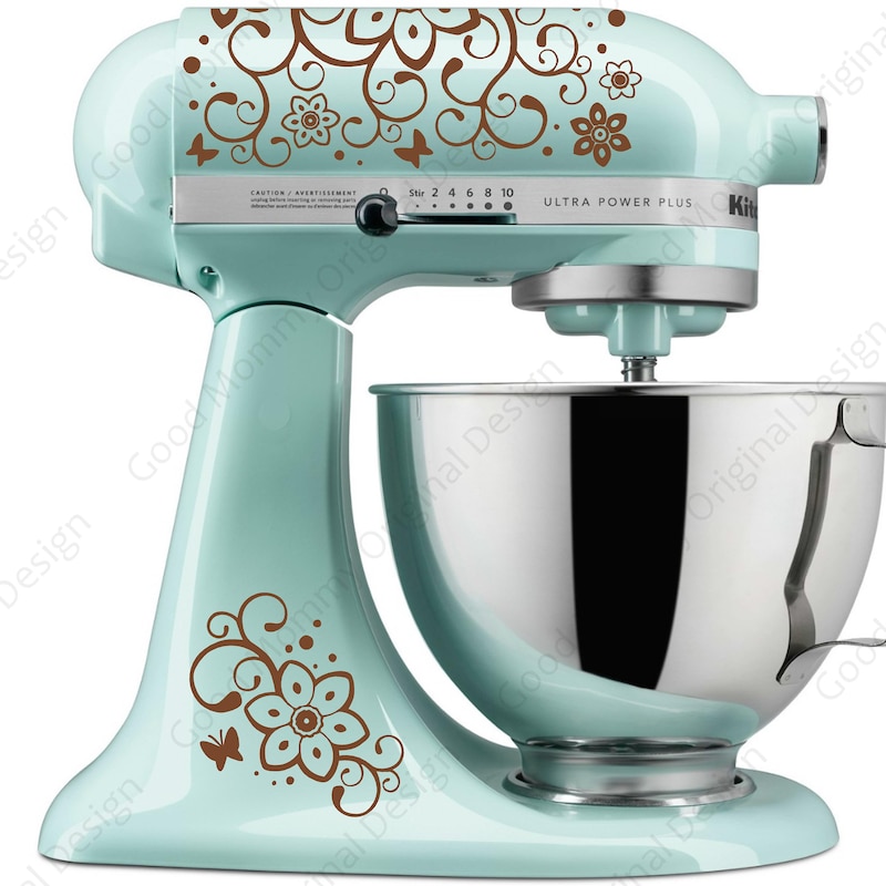 Kitchenaid Mixer Decals Flowers - Etsy