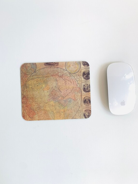 Antique World Map Mini Mousepad - Etsy