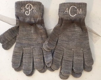 Monogrammed gloves | Etsy