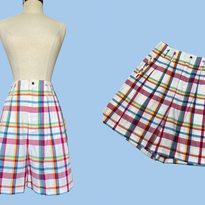 Madras Plaid Shorts - Etsy