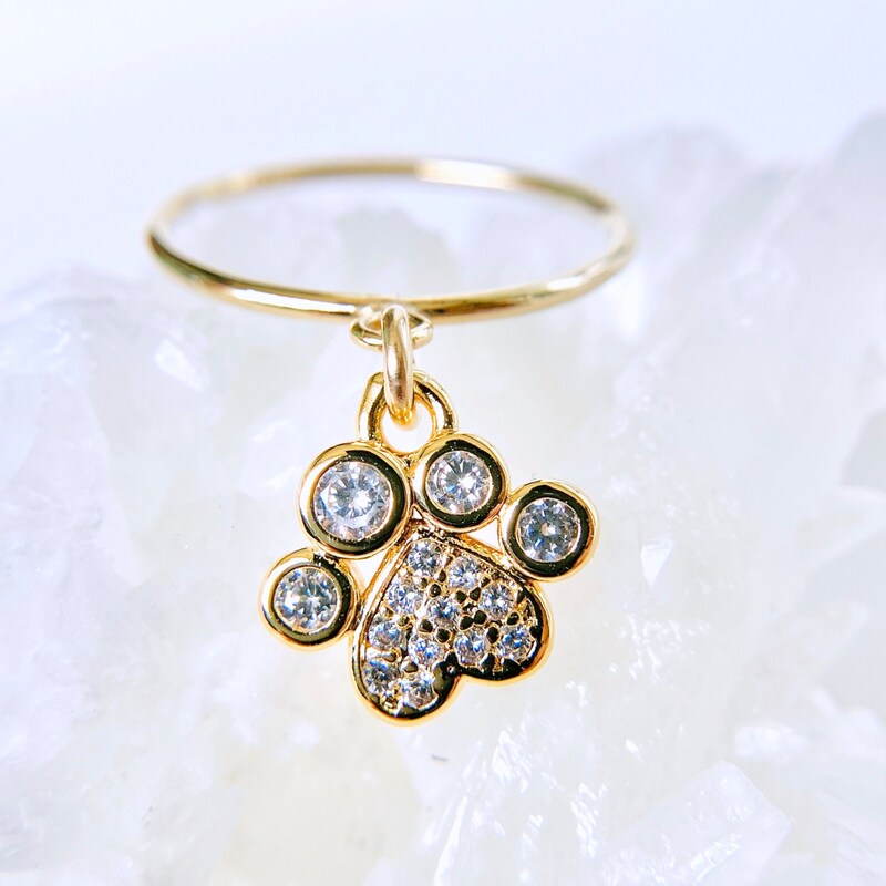 Paw Print Ring - Etsy