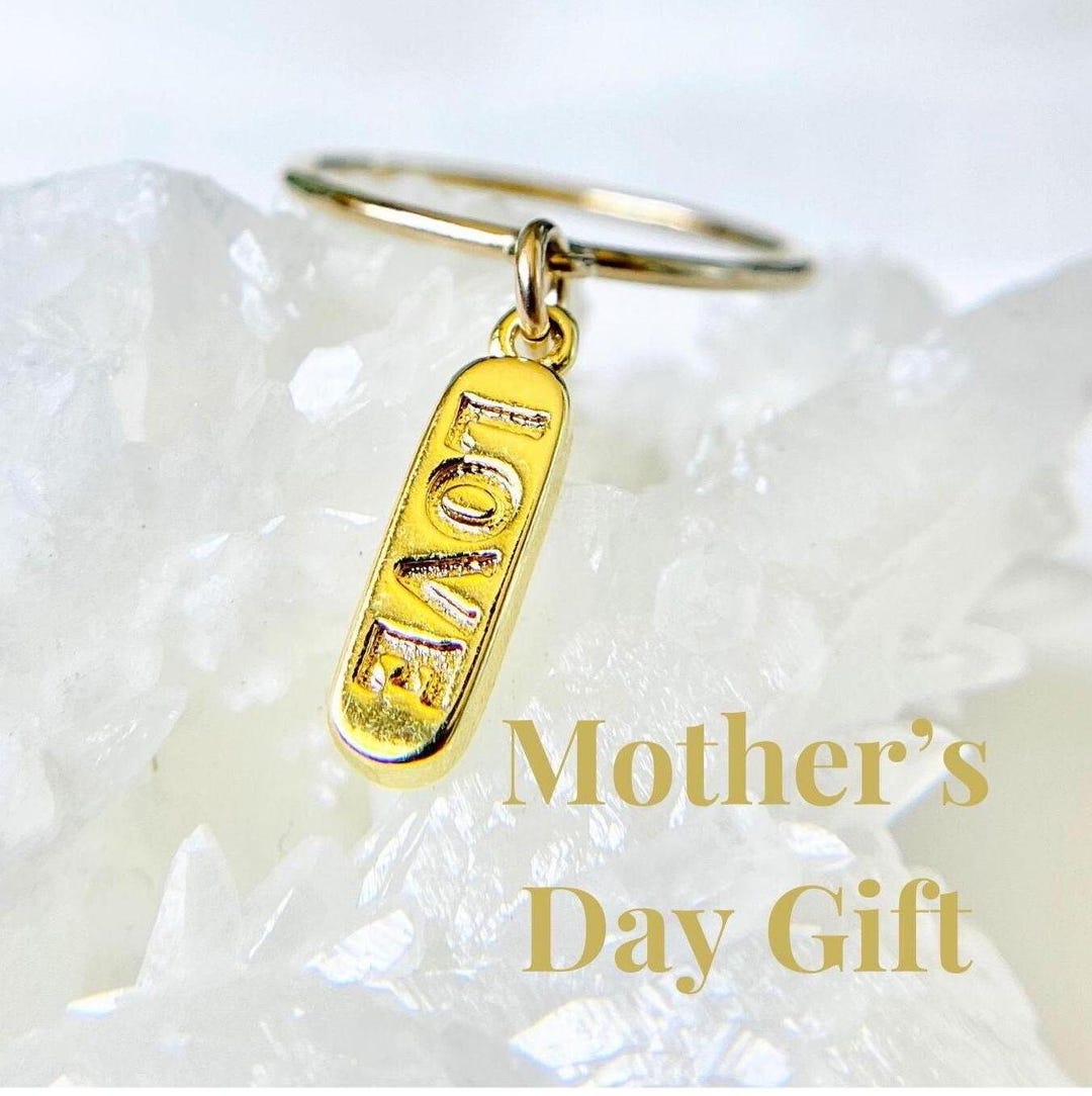 Gold Love Ring in 14k Gold-filled Engraved Mother's Day Gift for Her ...