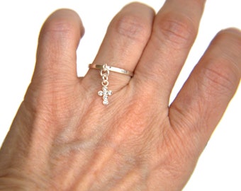 Charm Dangle Ring - Etsy