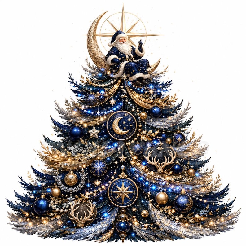 Christmas Tree PNG Bundle | Watercolor Holiday Clipart, Tree ...