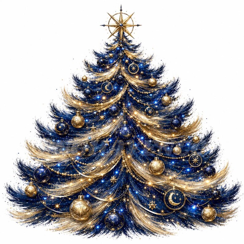 Christmas Tree PNG Bundle | Watercolor Holiday Clipart, Tree ...