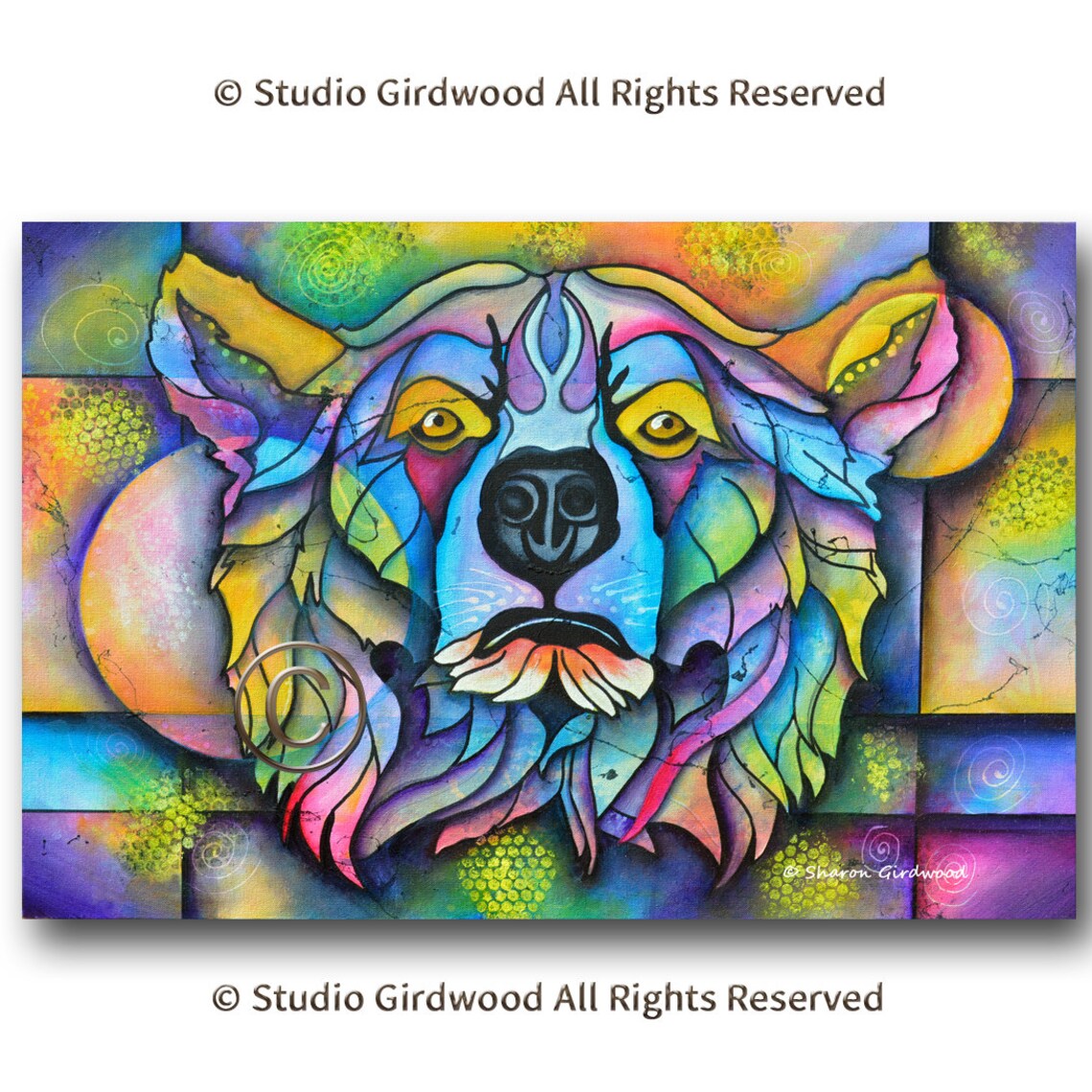 Spirit Bear Animal Clan Abstract Energy Painting Wall Hanging - Etsy Canada