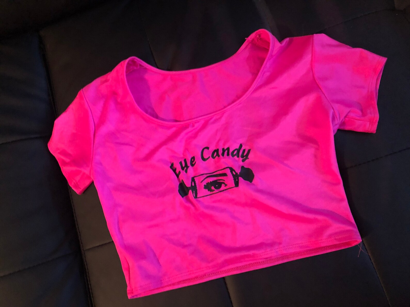 Eye Candy Vintage Hot Pink Crop Top Size Small to Medium - Etsy
