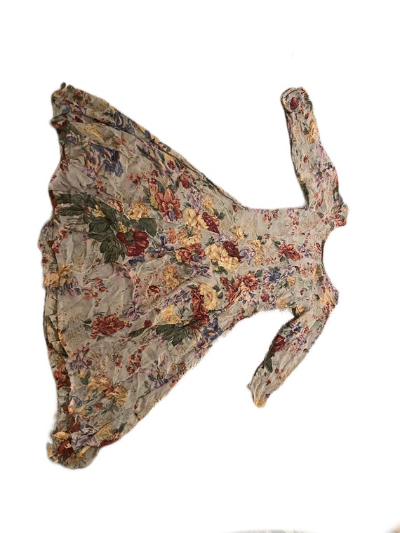 1990’s Vintage Hand Printed Floral Print Kate Geddes … - Gem
