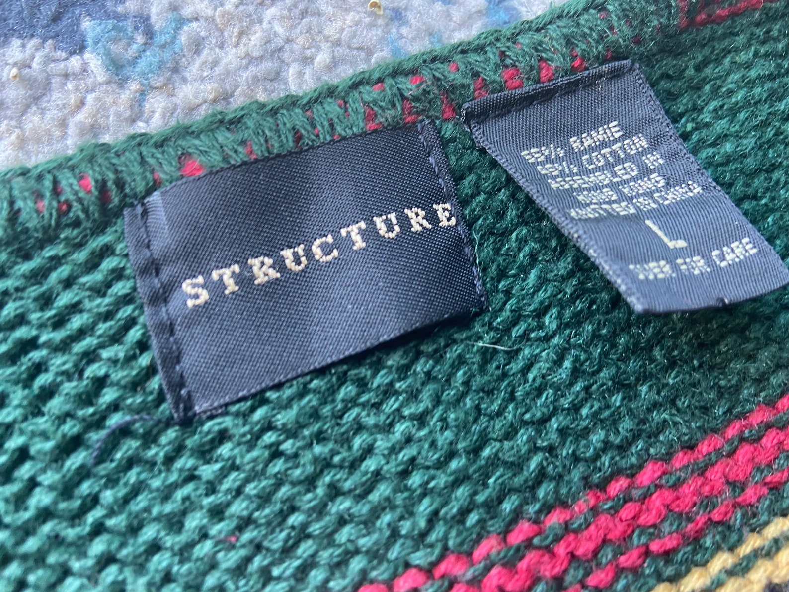 90s Vintage Mens Unisex Multicolor Structure Vest Size Medium to Large ...