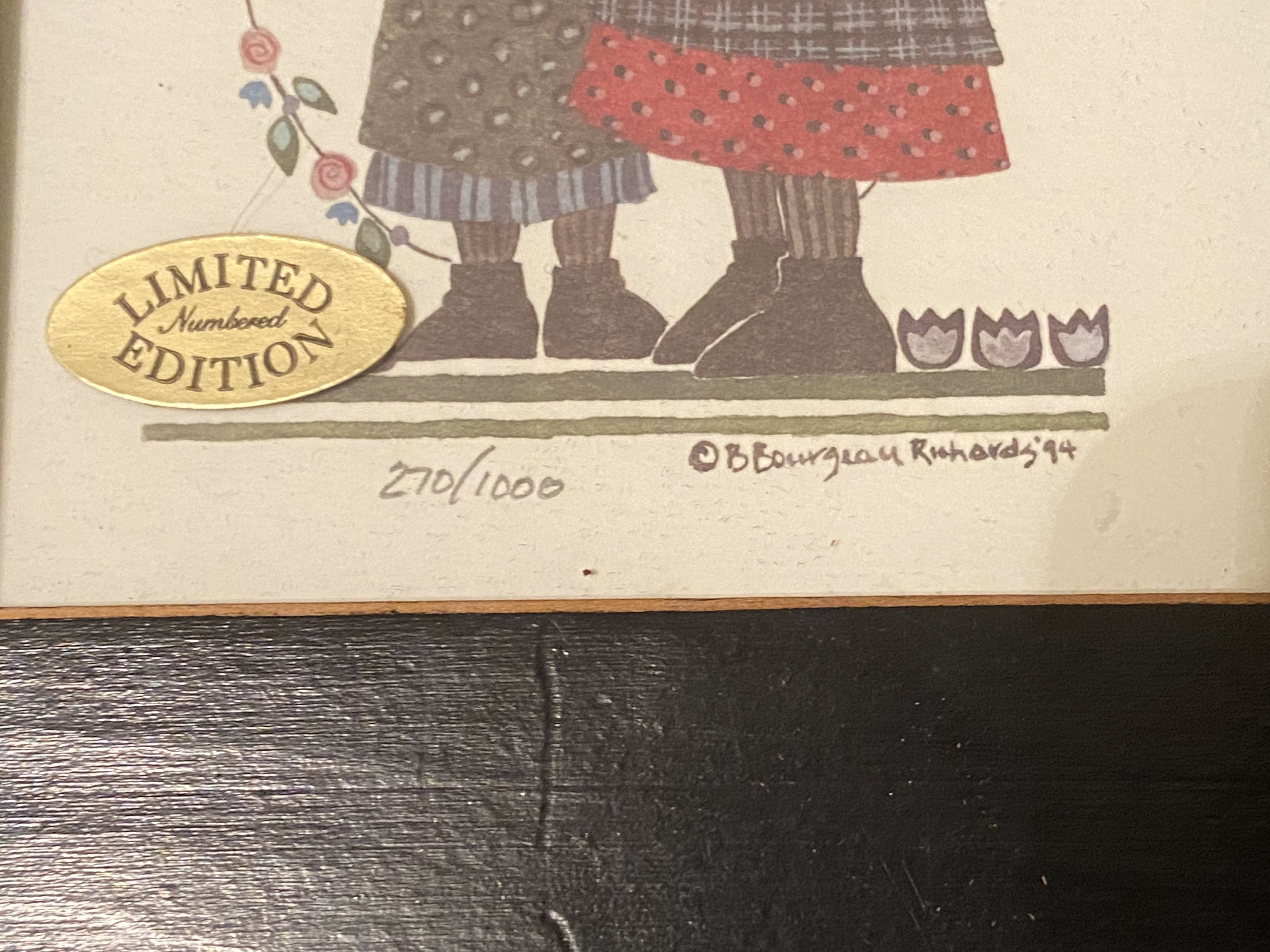 Set of 3 Signed, Numbered & Dated (1994) Limited Edition Folk Art ...
